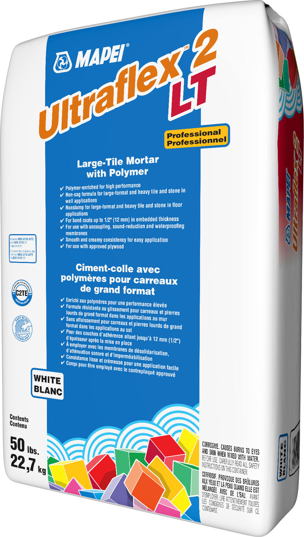 Mapei Ultraflex 2 LT Large-Tile Mortar with Polymer, White - 50 lb ...