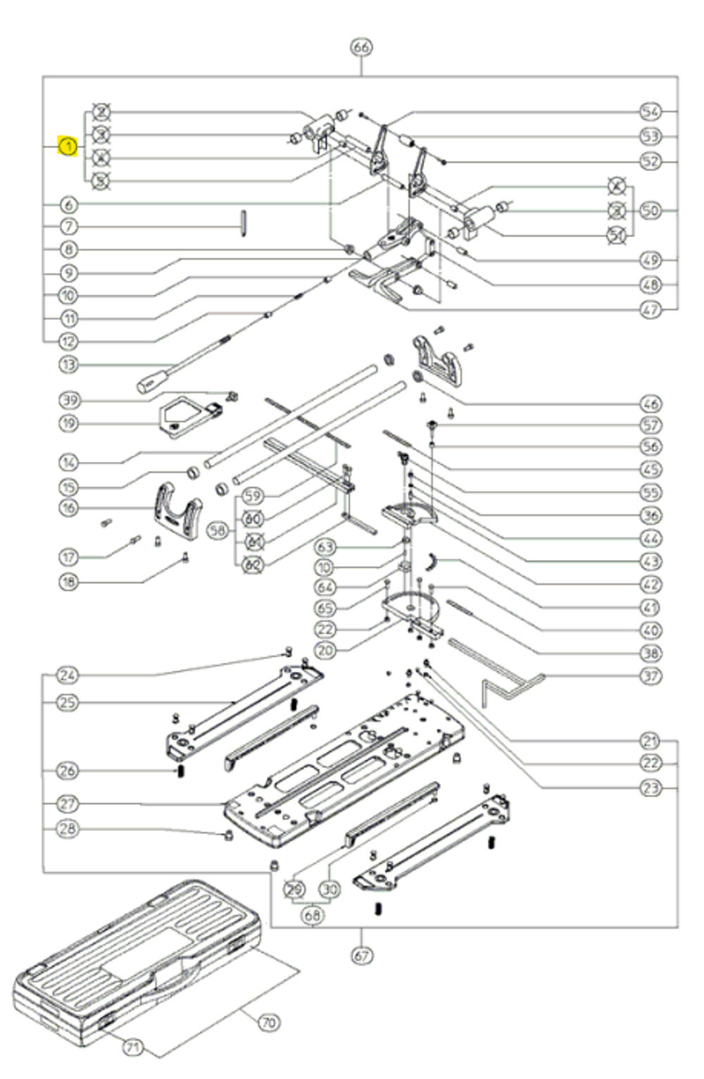 Rubi Tile cutter replacement part Slide Set with Bushing for TR-600 ...