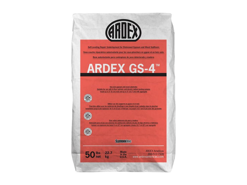 Ardex GS-4 Self-Leveling Repair Underlayment for Distressed Gypsum ...