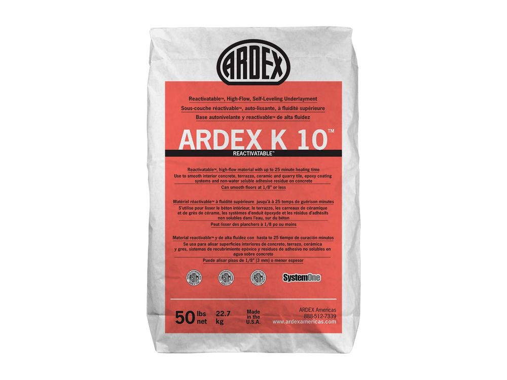 Ardex K 10 Reactivatable High-Flow Self-Leveling Underlayment, Gray - 50 lb (22785) | FloorBox
