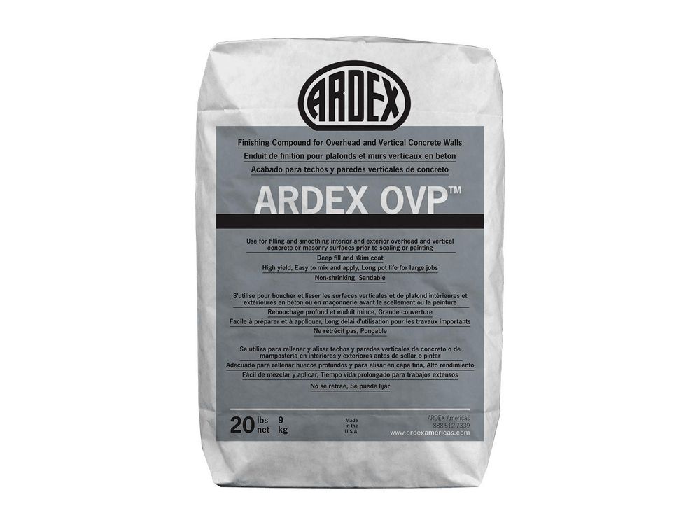 Ardex OVP Enduit de finition pour plafonds et murs verticaux en béton ...