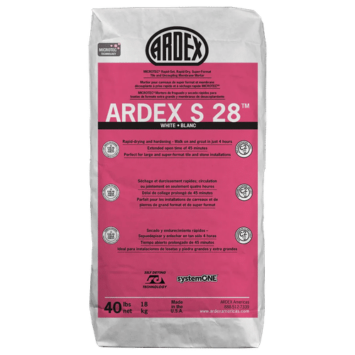 Ardex - S 28 MICROTEC Large Tile & Uncoupling Membrane Mortar, White ...