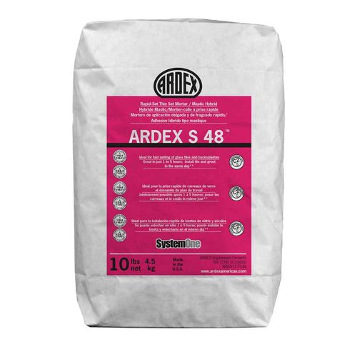 Ardex - S 48 Rapid-Set Thin Set Mortar / Mastic Hybrid, Gray - 10 lb ...