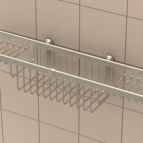TileWare - Combination Basket Promessa Series Brushed Nickel With Wall ...
