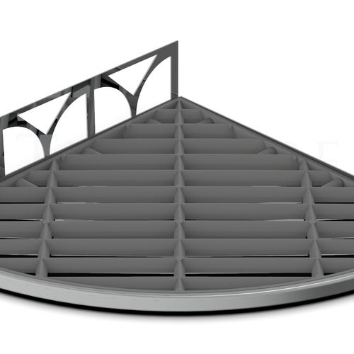 TileWare - Claddy-T Shelf Series Structural Surfaces Polished Stainless ...