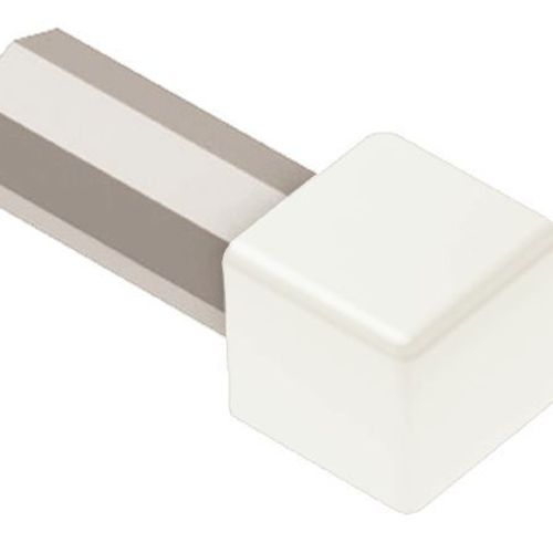 Schluter - QUADEC Outside Corner 90° - Aluminum White 7/16" (11 mm ...