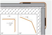 Schluter ECK-K Retrofit Heavy-Duty Edge-Protection Profile for Outside Corner 90° - Brushed ...