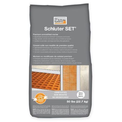 Schluter - SET Premium Unmodified Thin-Set Mortar White 50 lb - SET50W ...