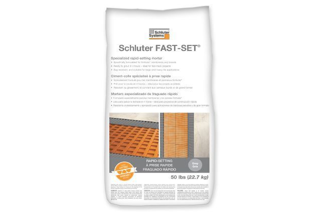 Schluter FAST-SET Ciment-colle spécialisé à prise rapide - gris 50 lb ...