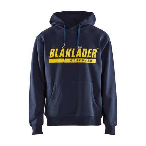 Blaklader - Hooded Sweatshirt with Print #8600 Dark Navy Blue XL | FloorBox