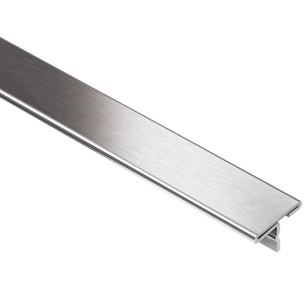 Schluter RENO-T Brushed Stainless Steel 17/32" (14 mm) x 8' 2-1/2 ...
