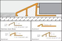 Schluter RENO-U Reducer Profile - Aluminum Anodized Matte 1/2" (12.5 mm ...