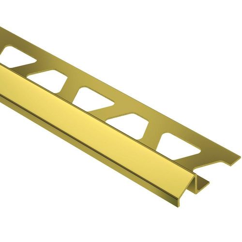 Schluter - RENO-U Reducer Profile - Brass 9/16" (15 mm) x 8' 2-1/2 ...