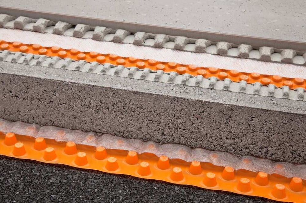 Schluter TROBA-PLUS Draining Uncoupling Mat System 3' 3" x 41' - 8 mm ...