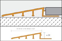 Schluter RENO-RAMP Wide Reducer Profile - Aluminum Anodized Matte 2-1/2 ...
