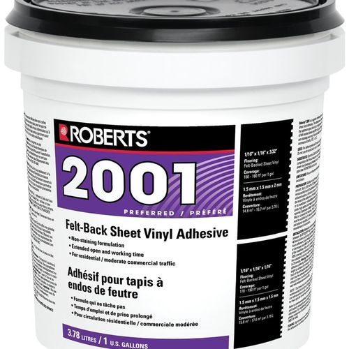 Roberts - Felt-Backed Sheet Vinyl Adhesive 2001 -1 gal - 2001-1 | FloorBox
