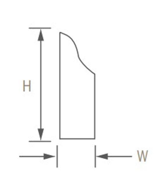 M-D PRO - Pine Door Stop Wall Base, Pre-Primed White - 3/8" x 1 1/8" x ...