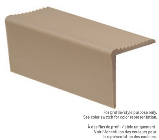 M-D PRO - Vinyl Drop Overlap Stair Nosing - Silver Grey #055 - 1 7/8" x ...