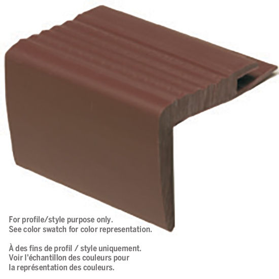 M-D PRO - Vinyl Drop Overlap Stair Nosing - Silver Grey #055 - 1 7/8" x 1 7/8" x 12' | FloorBox