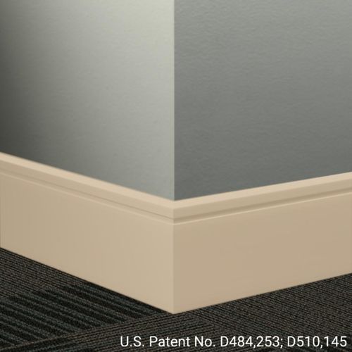 Johnsonite - Millwork Contoured Wall Base Rubber Reveal #129 Silk 8" x ...