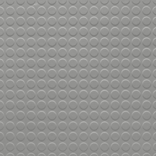 Johnsonite - Rubber Tile Solid Color Raised Round #23 Vapor Grey 24" x ...
