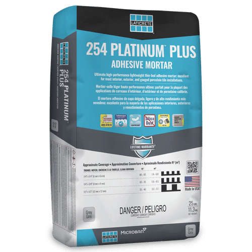 Laticrete - 254 Platinum Plus Coulis à céramique Gris 11.3 kg - 0234 ...