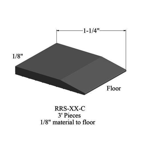 Johnsonite - Vinyl Reducers #40 Black 1/8" material to floor 1-1/4" x 3 ...