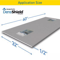Georgia-Pacific DensShield Fiberglass Mat Tile Backer - 32" x 60" x 1/2 ...