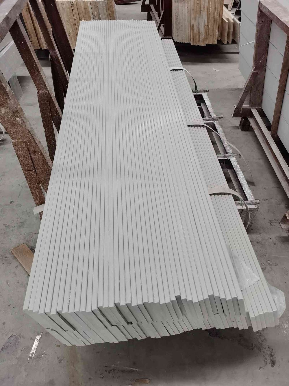 Fusion Shower Jambs Quartz Moonstone Grey 6" x 96" (QSJLGR-96) | FloorBox