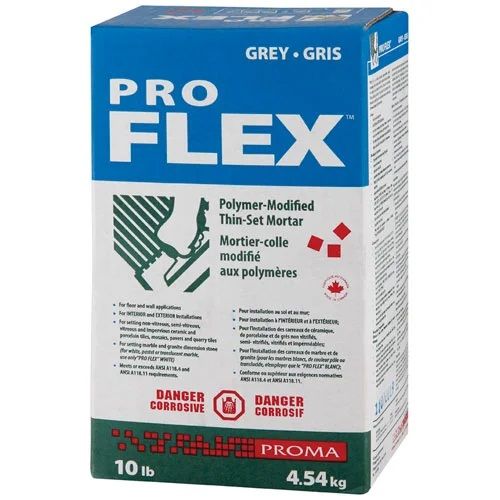 Proma - Thin Set Mortar Pro Flex Grey 10 lb - 2105 | FloorBox