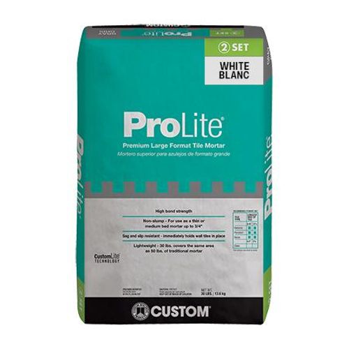 Custom Building Products - Large Format Tile Mortar ProLite White 30 lb ...