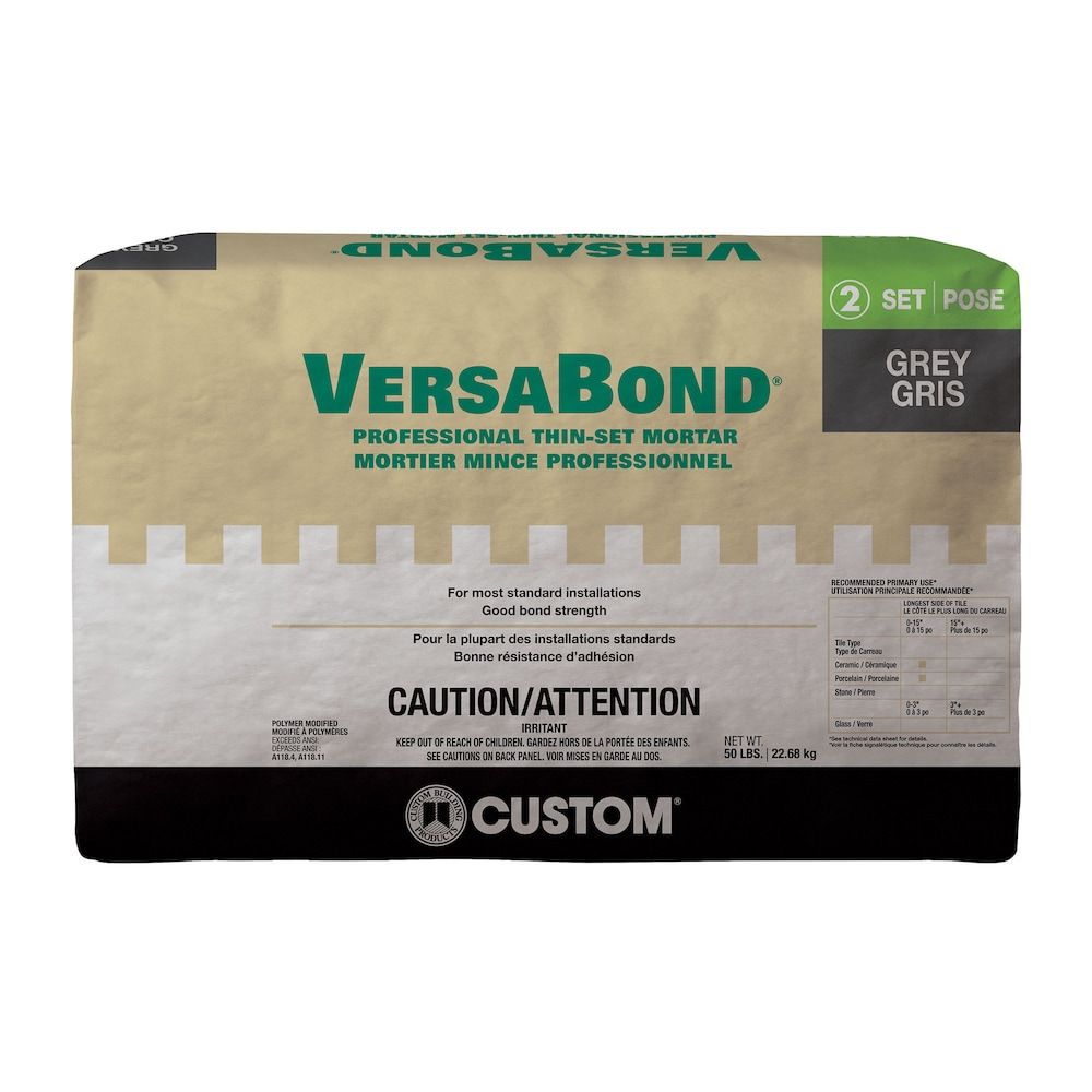 Custom Building Products Thin-Set Mortar VersaBond Professional Gray 50 lb (CVBG50) | FloorBox
