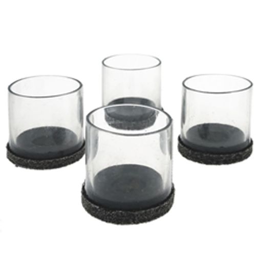 Flexi-Felt - Clear Tube with Dark Brown Felt 1" to 1 1/4" (Pack of 4 ...