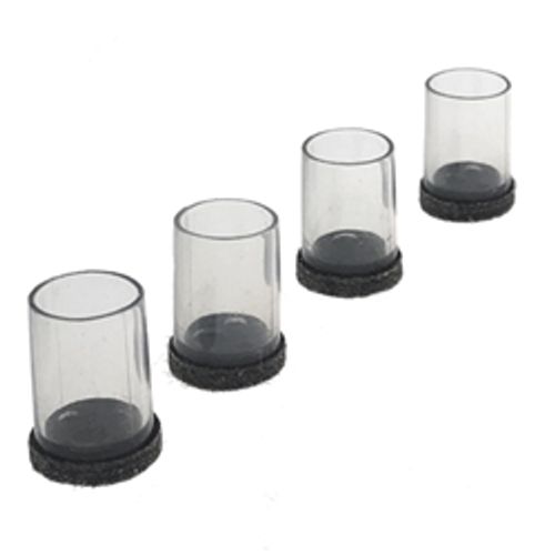 Flexi-Felt - Clear Tube with White wool blend felt 5/8" (Pack of 4 ...