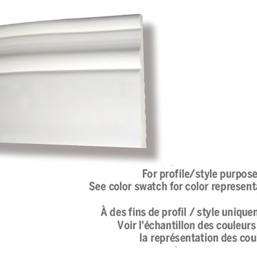 M-D PRO - Vinyl Wall Base Estate White #050 4-1/2" x 8' (Pack of 5 ...