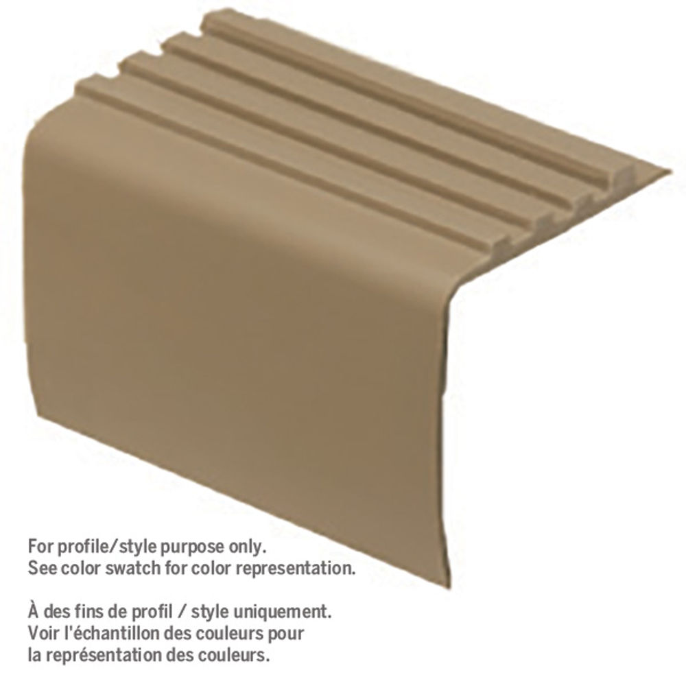 M-D PRO Vinyl Drop Butt Style Stair Nosing - Pearl #022 - 1 7/8" x 2" x ...