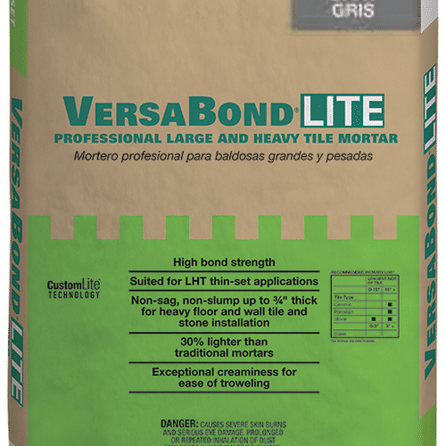 Custom Building Products - Large and Heavy Tile Mortar Versabond Lite ...