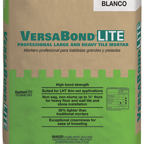 Custom Building Products - Large and Heavy Tile Mortar Versabond Lite ...