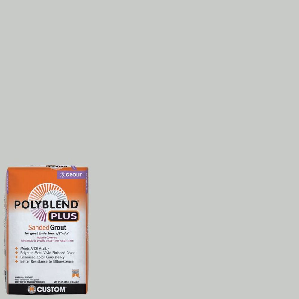Custom Building Products Sanded Grout PolyBlend Plus #544 Rolling Fog ...