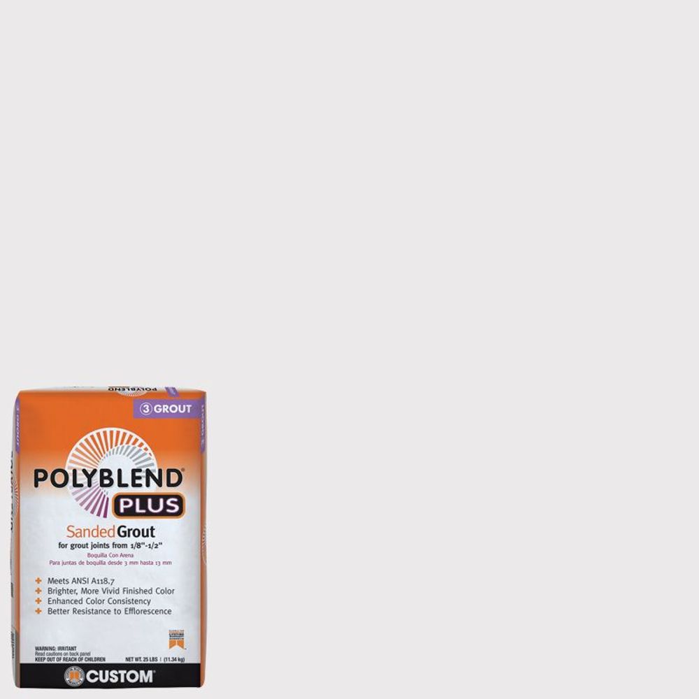 Custom Building Products Sanded Grout PolyBlend Plus #642 Ash 25 lb (CPBPG64225) | FloorBox