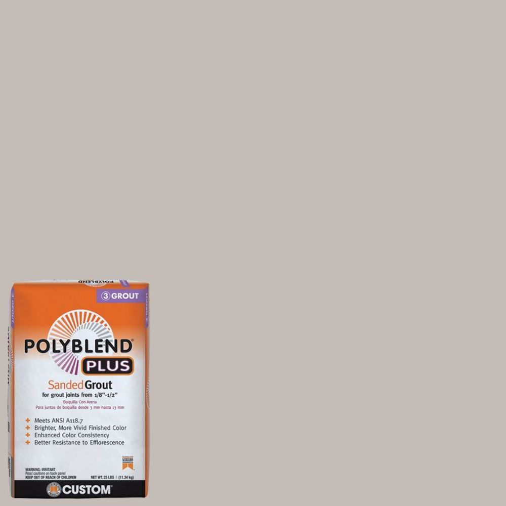 Custom Building Products Sanded Grout PolyBlend Plus #643 Warm Gray 25 ...
