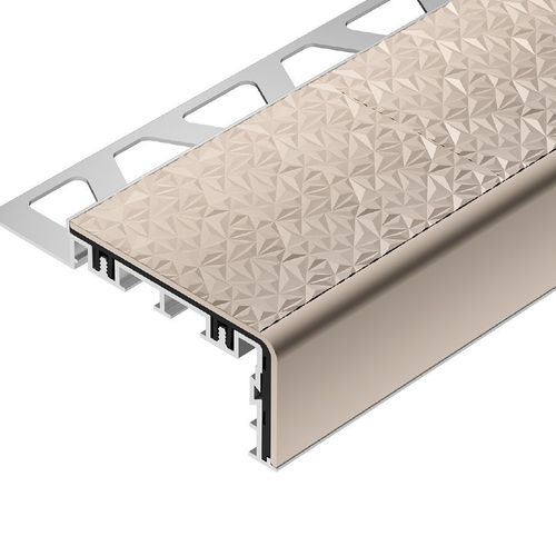 Schluter - TREP-V 60 Stair Nose Profile Anodized Aluminum with PVC Slip ...
