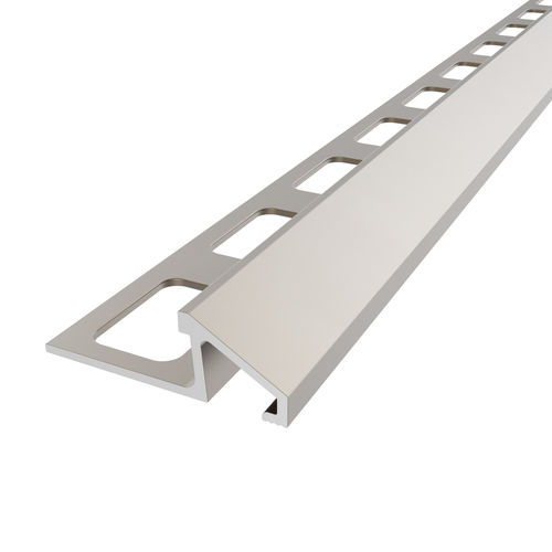 Diaplas by Mapei - Tile Edge Trim Anodized Aluminum Satin Nickel - 3/8 ...