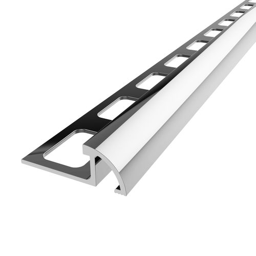 Diaplas by Mapei - Tile Bullnose Edge Trim Anodized Aluminum Bright - 3 ...