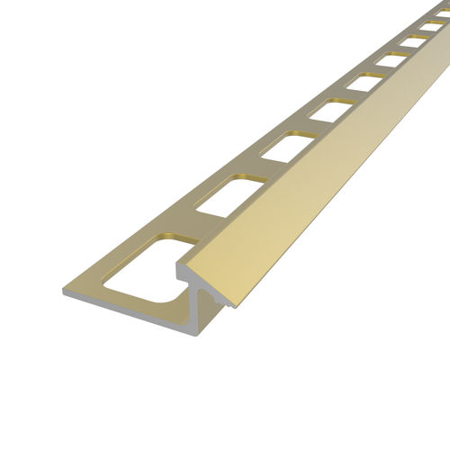 Diaplas by Mapei - Tile Reducer Anodized Aluminum Satin Brass - from 3/ ...