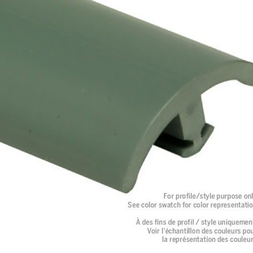 M-D PRO - Wide Leg Vinyl T Cap Smooth Top Silver Grey #055 5/16" x 1-1/ ...