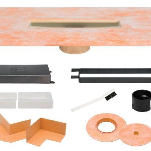 Schluter - KERDI-LINE-VARIO Flange Kit Polypropylene with ABS and PVC ...