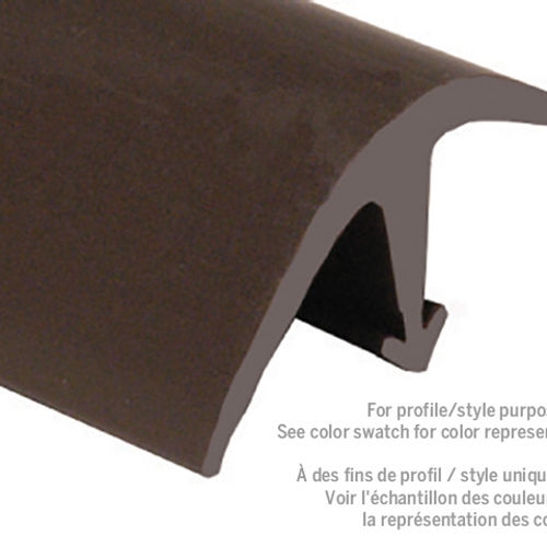 M-D PRO - Wide Leg Vinyl E Cap #ST-020 Charcoal 1/2" (13 mm) x 1-1/2" x ...