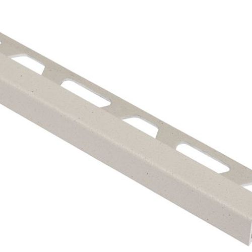 Schluter - Square Edge Trim QUADEC - Ivory Aluminium 1/2" x 10' | FloorBox