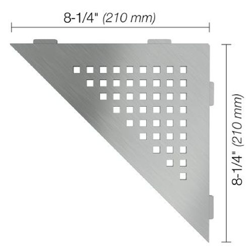 Schluter - SHELF-E Triangular Corner Shelf Square Design - Brushed ...